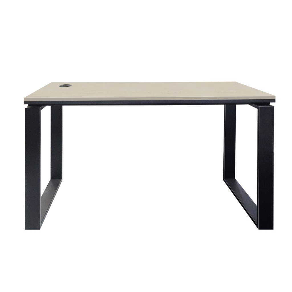 Birou office Sanya blat cu rama pal mesteacan , cadru metalic negru ...